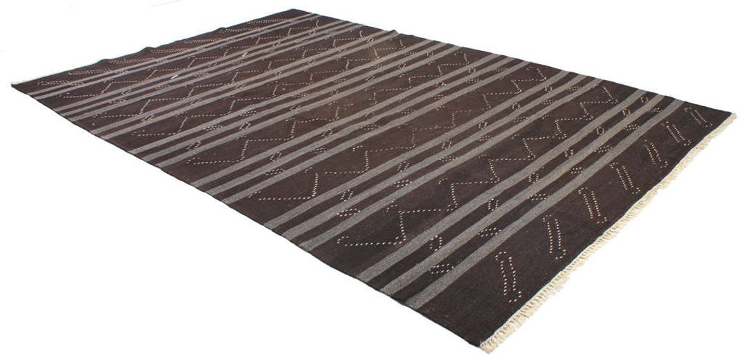 Wool Rug, 8x11, Living Room Decor, Rustic Home Decor, Multicolored ...