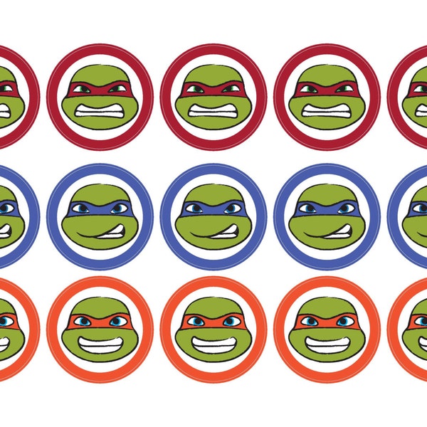 Teenage Mutant Ninja Turtles Party Sticker - Etsy