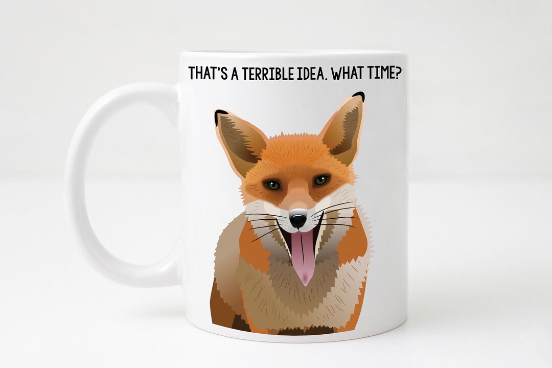 Red Fox Mug/fox Mug/funny Fox Mug/cute Fox Mug/fox Coffee Mug/gift for ...