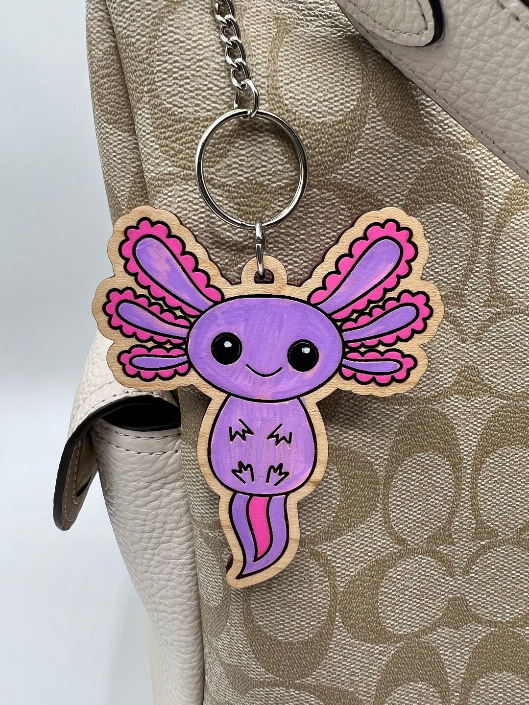 Axolotl Backpack Tag - Cute Axolotl Gift - Kawaii Keychain ...