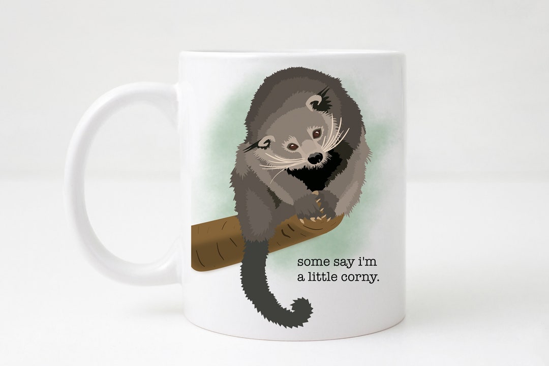 Binturong Mug: Funny Popcorn Scent Pun, Bearcat - Etsy