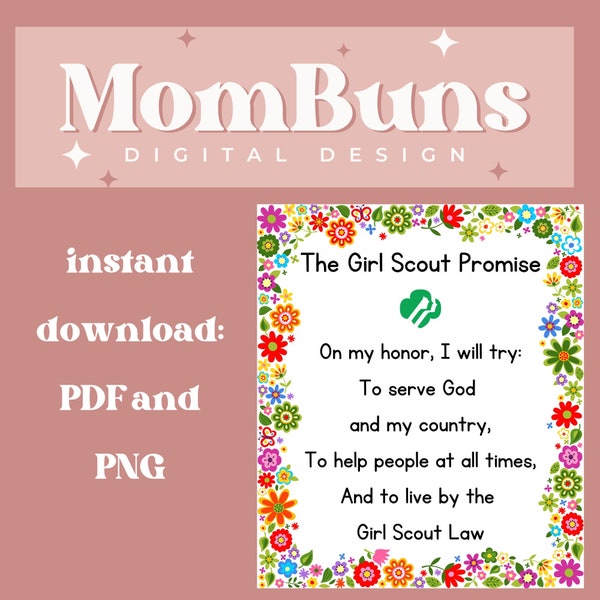 Girl Scout Promise - Etsy