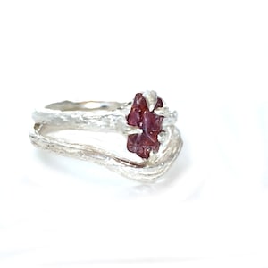 Raw Ruby Rustic Engagement Ring Nature Inspired Jewelry - Etsy
