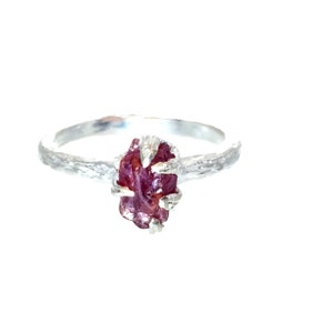 Raw Ruby Rustic Engagement Ring Nature Inspired Jewelry - Etsy