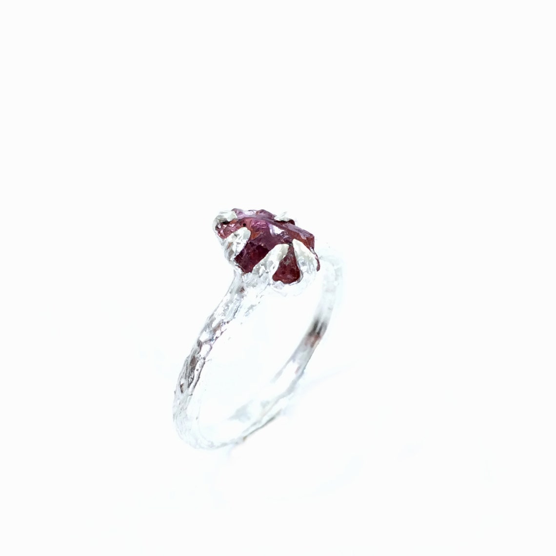 Raw Ruby Rustic Engagement Ring Nature Inspired Jewelry - Etsy