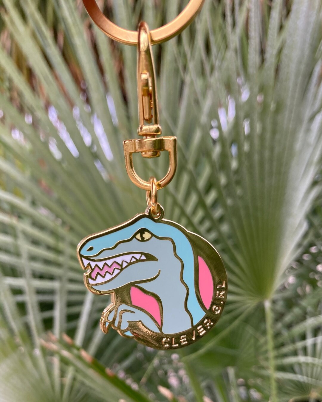 Clever Girl Velociraptor Keychain Purse Charm Raptor Keychain Jurassic ...