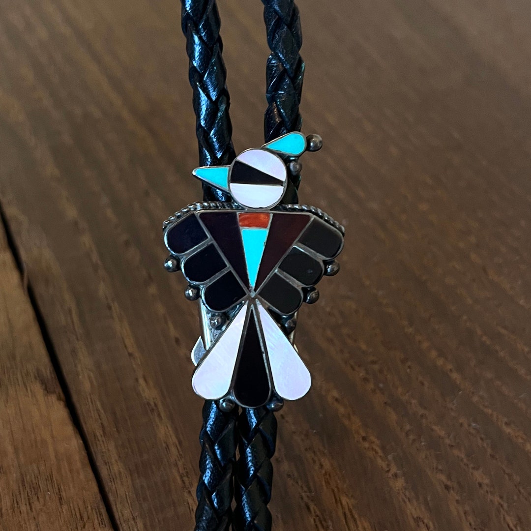 Vintage Zuni Bird Bolo Tie Silver Bolo Urquoise Bird Bolo - Etsy UK