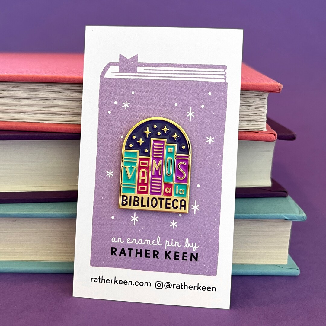 Vamos a La Biblioteca Pin - Let's Go to the Library Enamel Pin - Amante ...