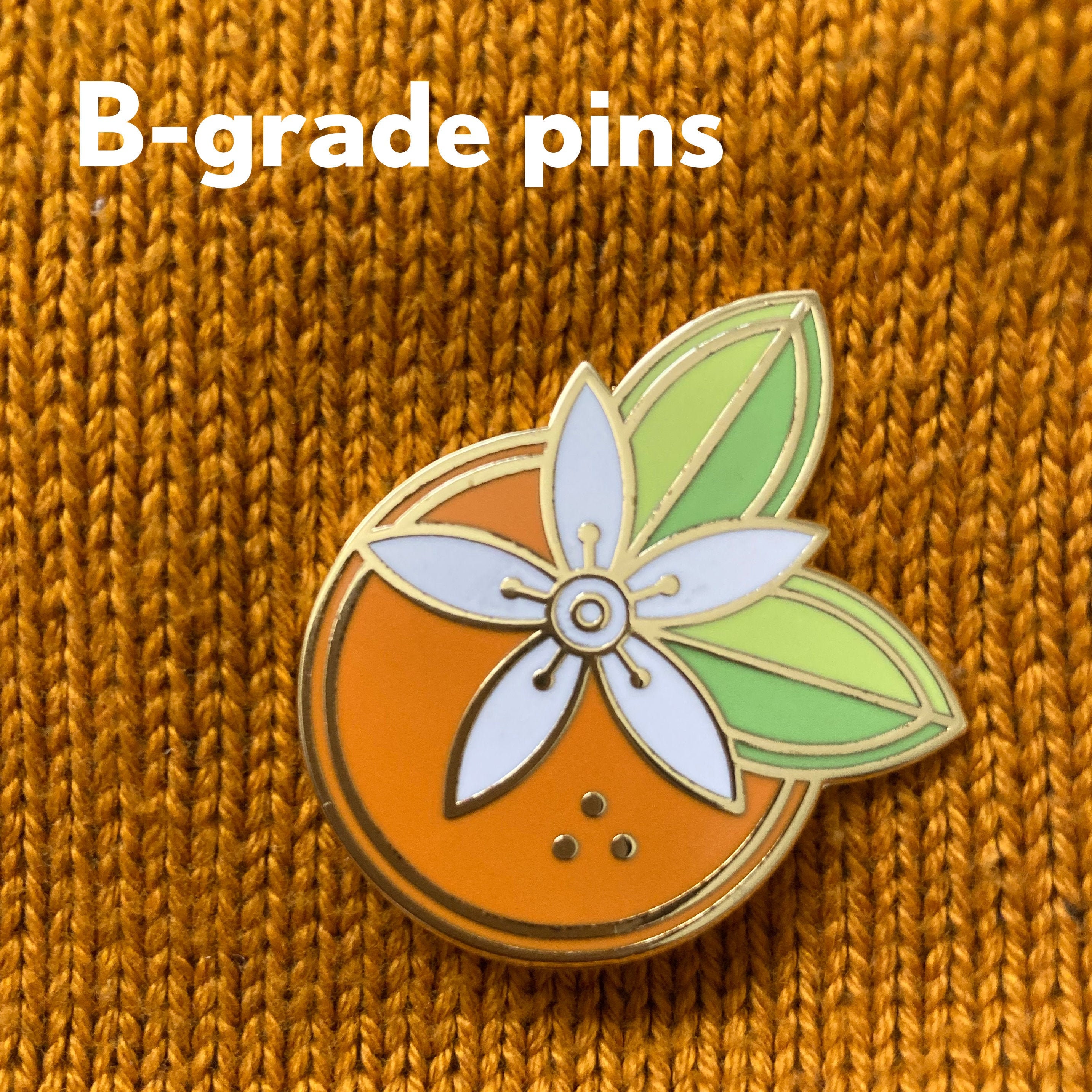 Orange Enamel Pin Geometric Jewelry retro Art Deco | Etsy