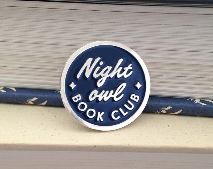 Night Owl Book Club Enamel Pin Gift for Readers Literary - Etsy