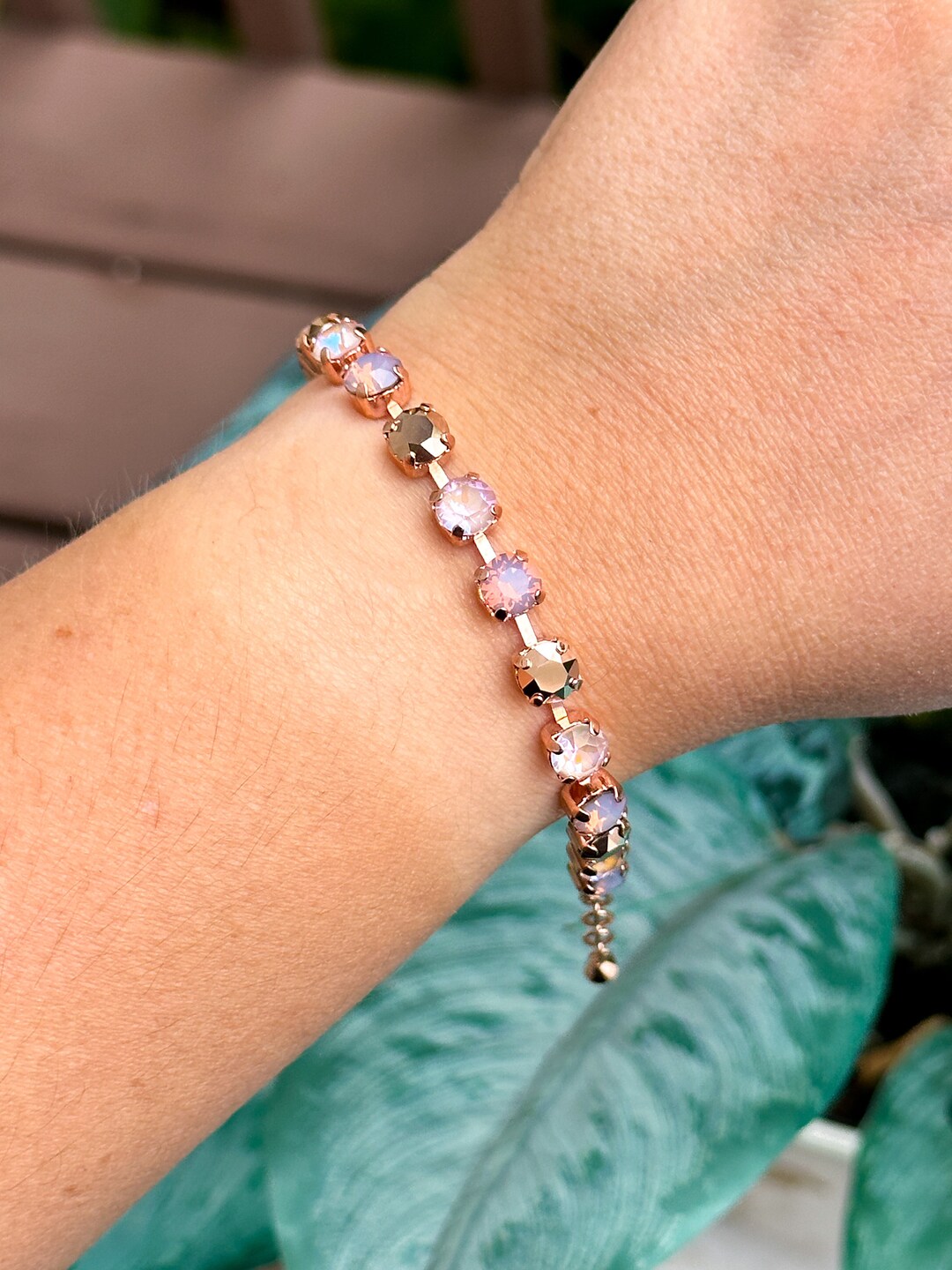 6mm Plie Bracelet Choose Setting Color and Length - Etsy