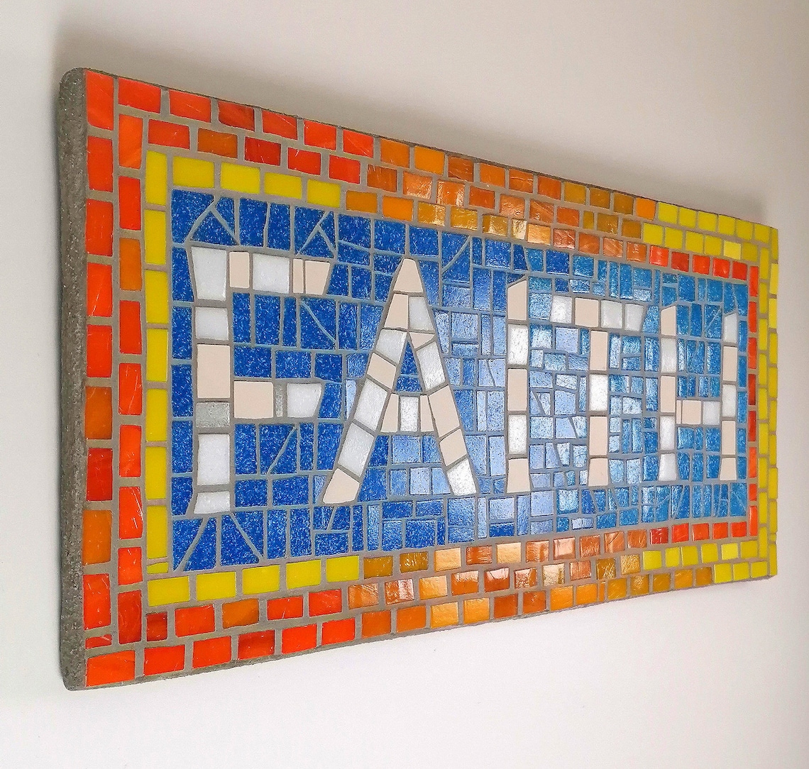 Custom Mosaic Sign, 5 Letter Word or Name, Name Plaque, Address Sign ...