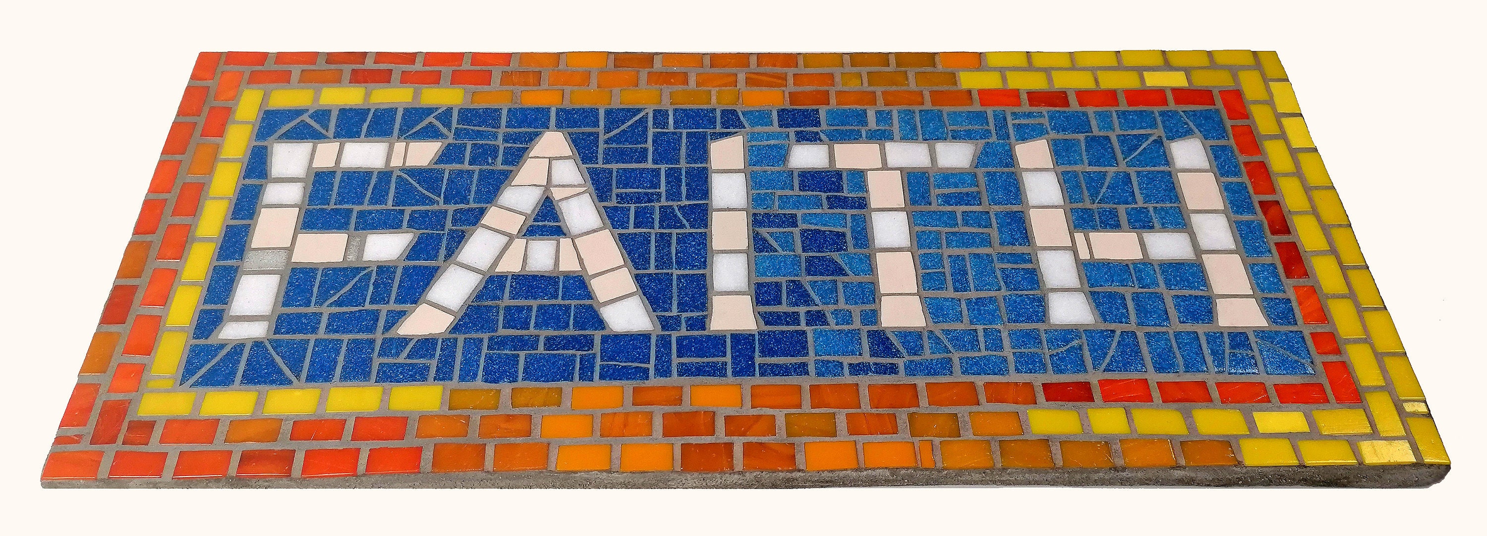 Custom Mosaic Sign, 5 Letter Word or Name, Name Plaque, Address Sign ...