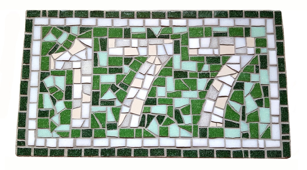 Custom Mosaic Sign, House Number, Door Number, Unique Personalised Gift ...