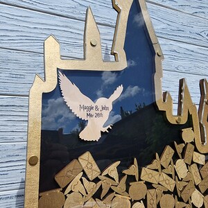 Wooden Castle Wedding Guest Book Alternative, Fantasy Sign, Dropbox ...