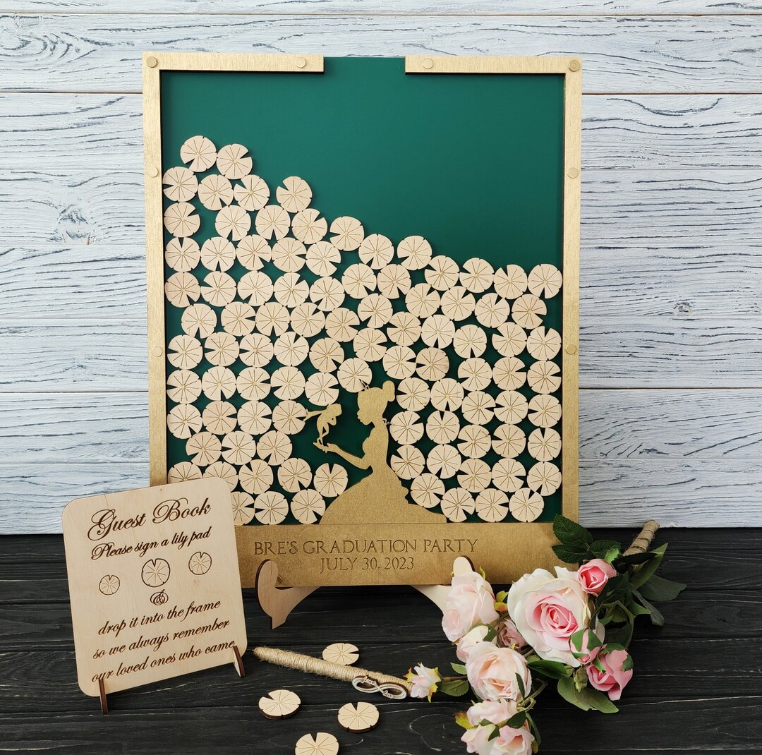 Emerald Graduation Guest Book, Princess Birthday, Custom Keepsake, Eco ...