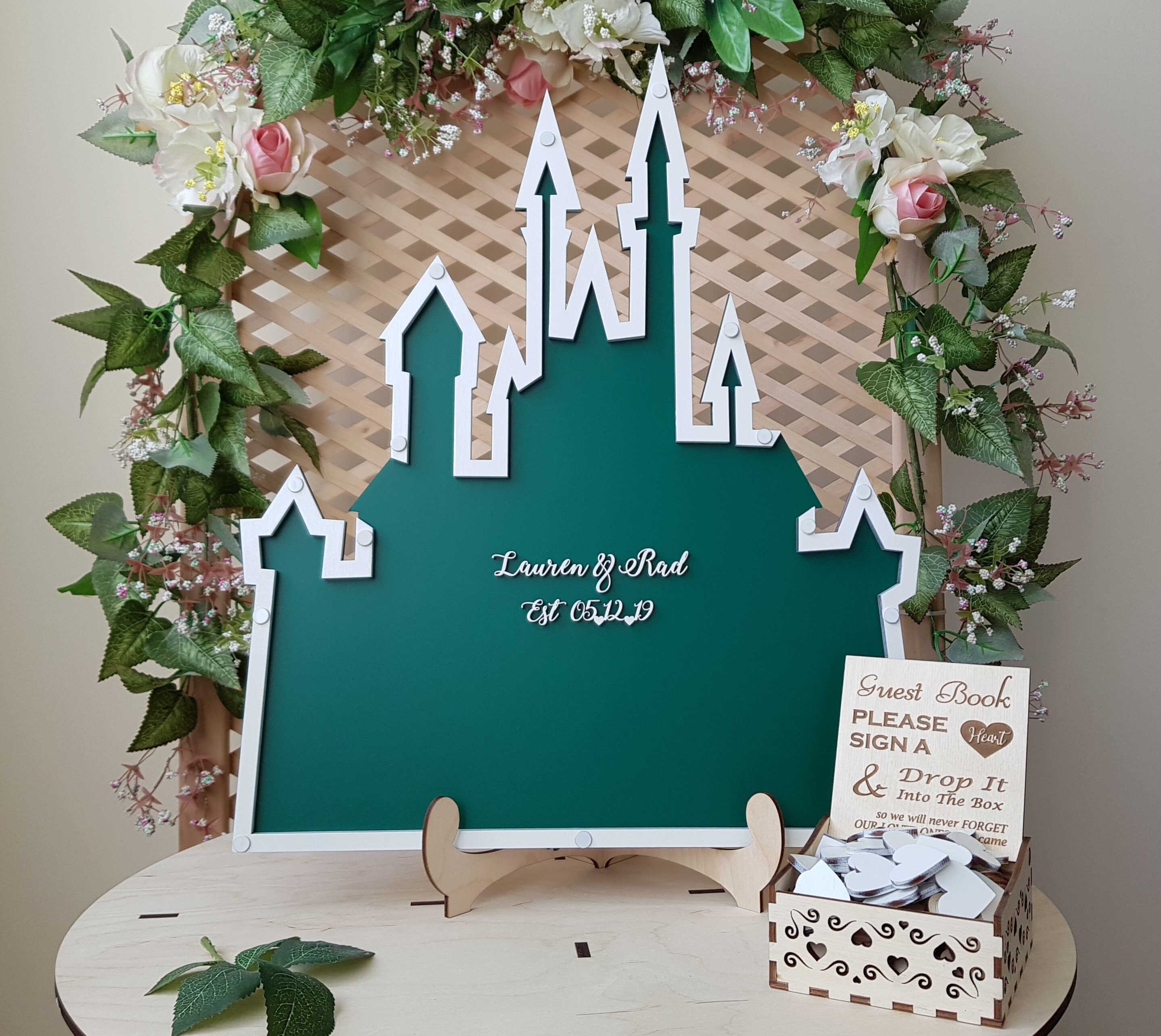 Green Guest Book Winter Wedding Guest Book Wedding Guest - Etsy