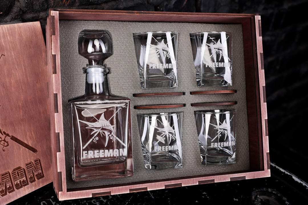 Custom Bourbon Glass Set, Gifts for Men, Personalized Whiskey Glasses ...