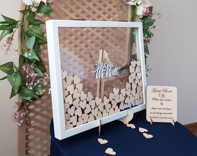 Shadow Box Wedding Guest Book Drop Box Guest Book 3D Guest Book ...
