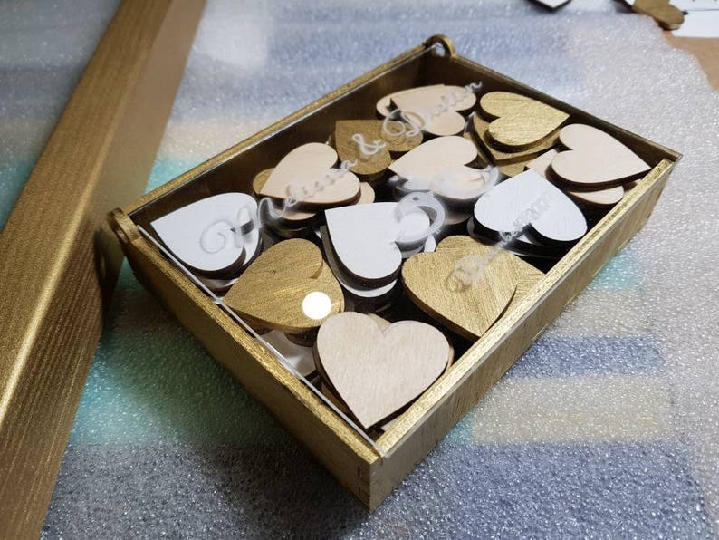 Box for hearts Wedding memory Wooden photo box Engraved box | Etsy
