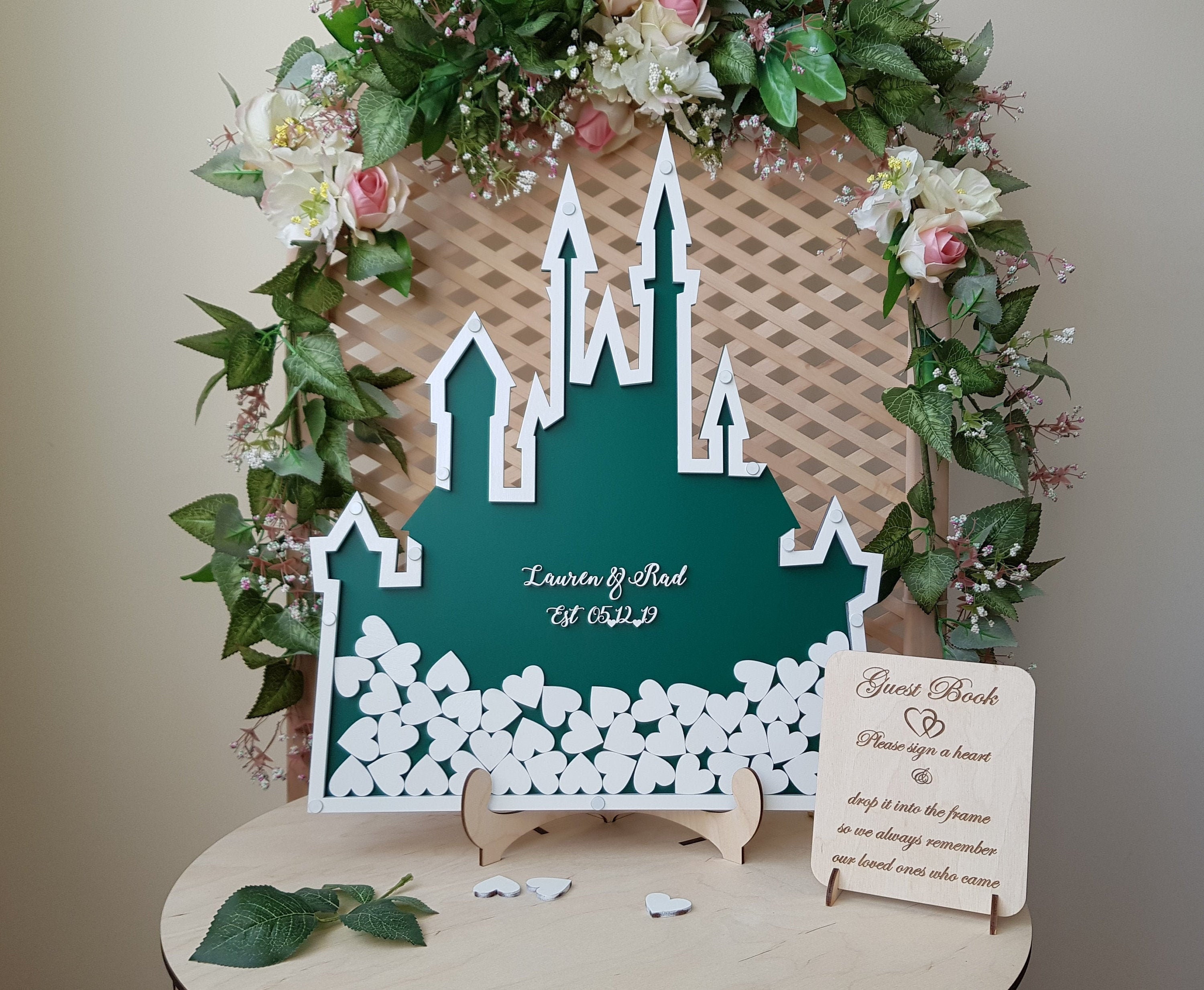 Green Guest Book Winter Wedding Guest Book Wedding Guest - Etsy