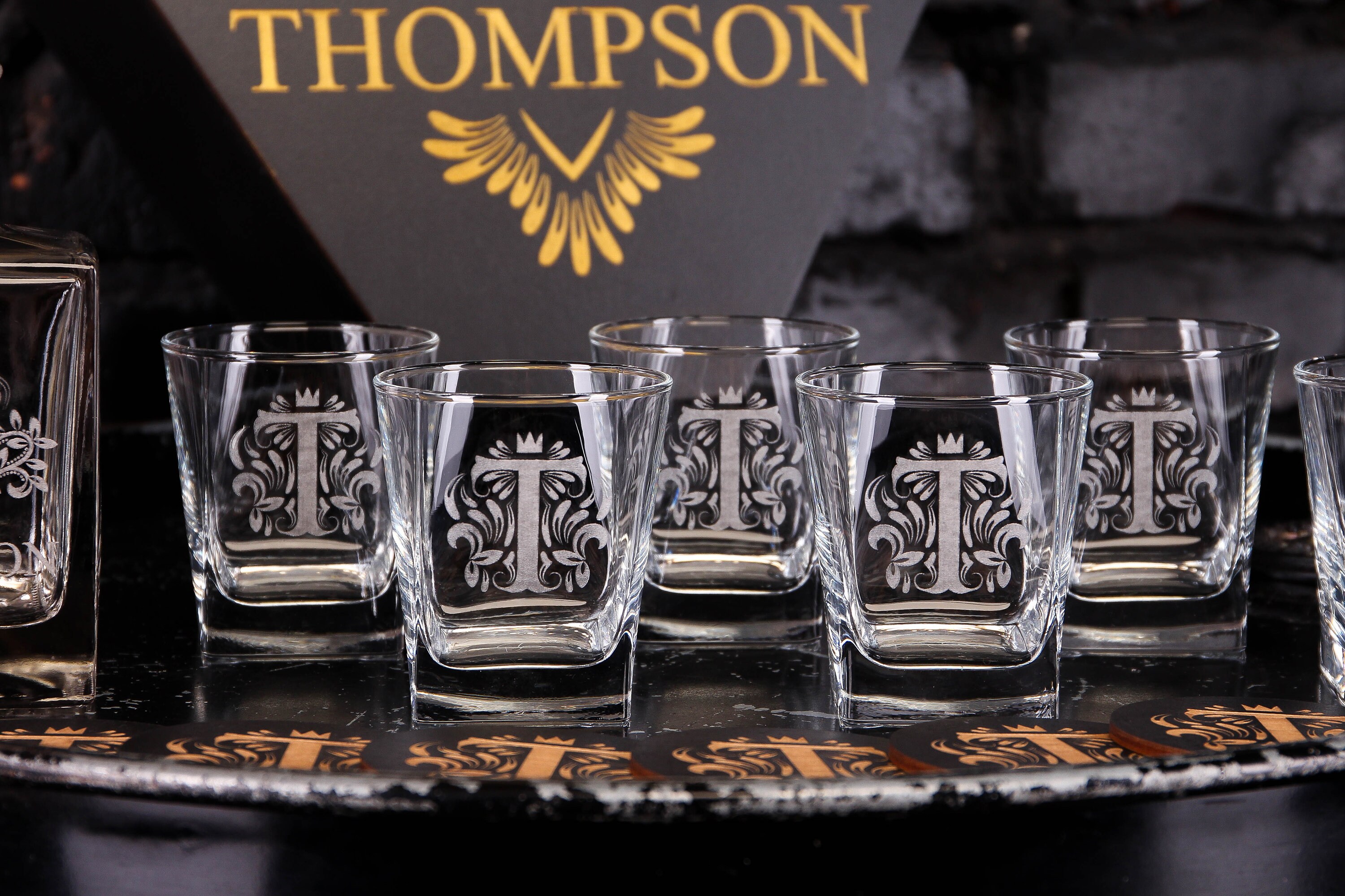 Personalized Whiskey Decanter Set With T Box Scotch Etsy