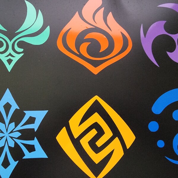 Genshin Element Stickers - Etsy