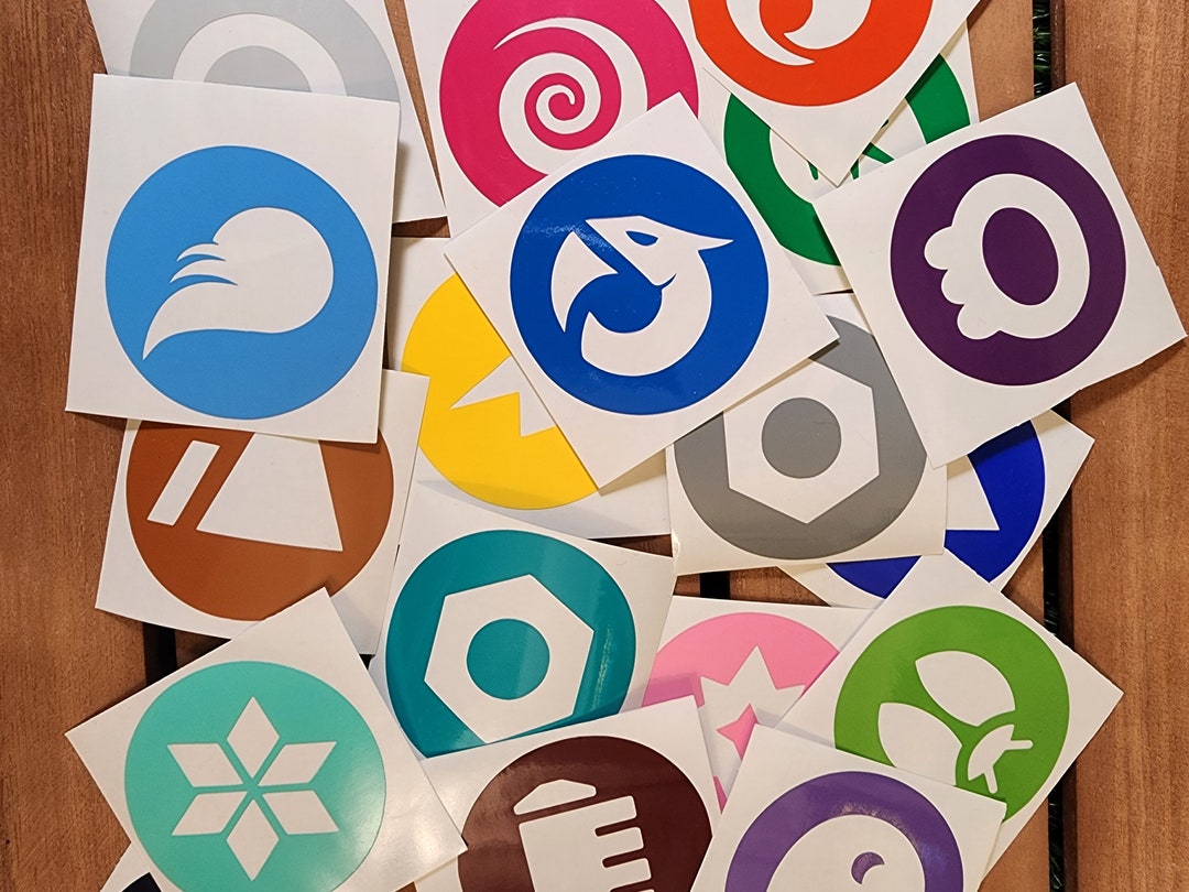 Pokemon Type Decals - Etsy