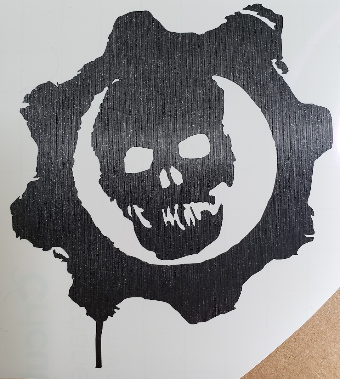 Gears of War Crimson Omen Black Brushed Metal Vinyl Decal - Etsy
