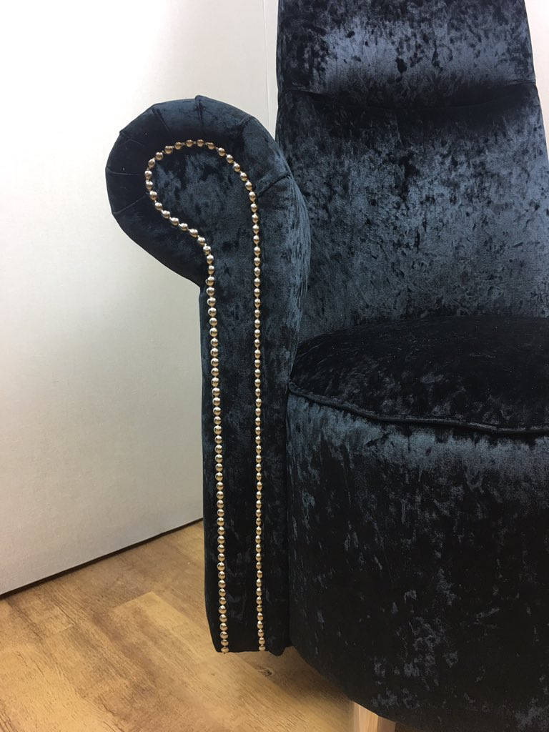 Crushed Velvet Potenza Modern Bedroom Tall Chair Etsy