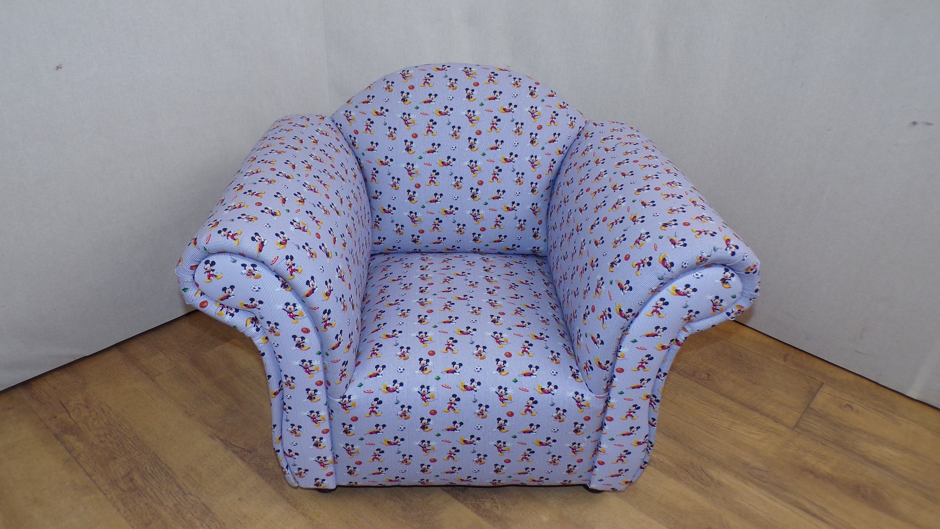 Childrens Armchair in Mickey Mouse Theme Fabric Etsy Canada