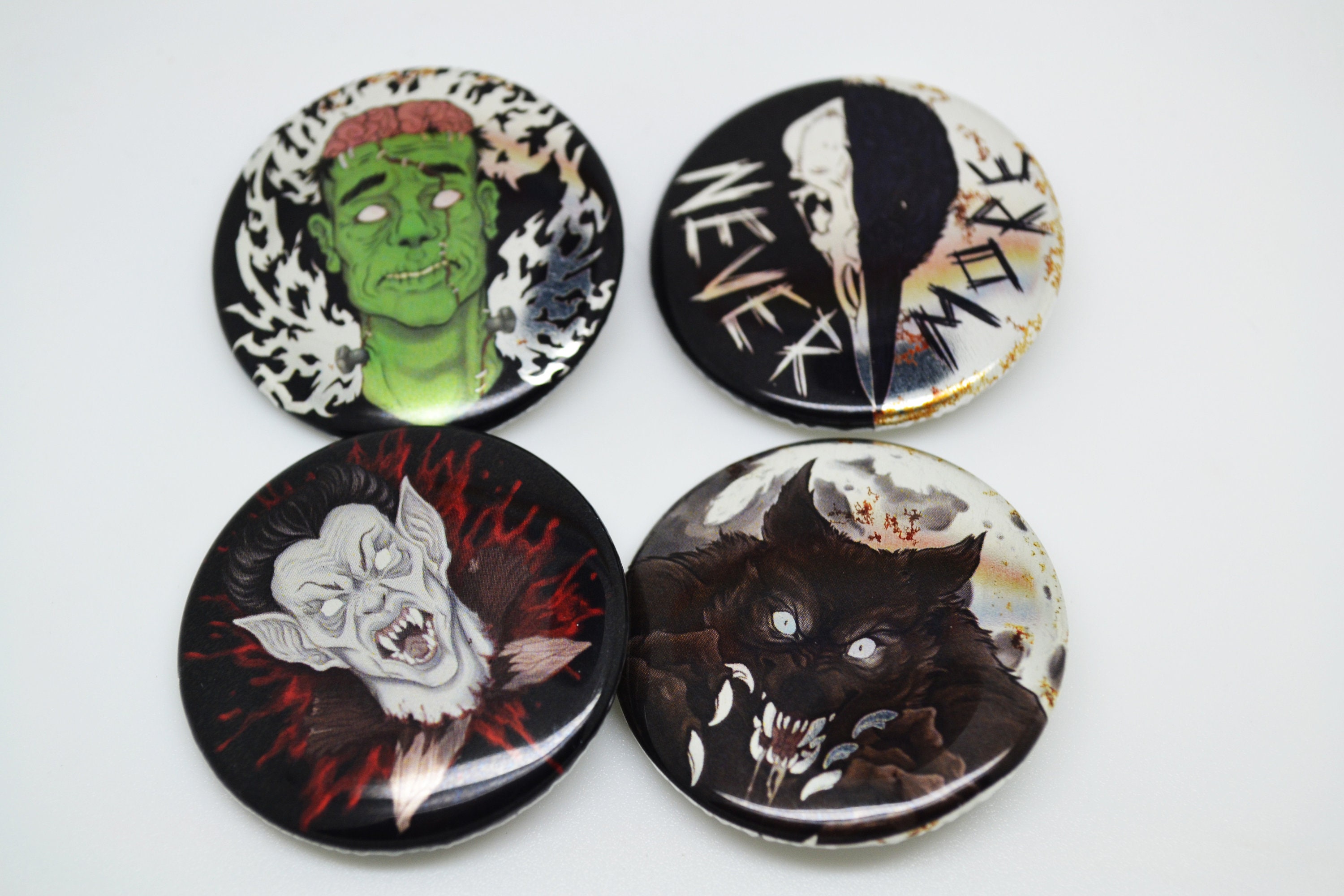 Classic Horror Icons Badges/buttons : Seconds Sale - Etsy