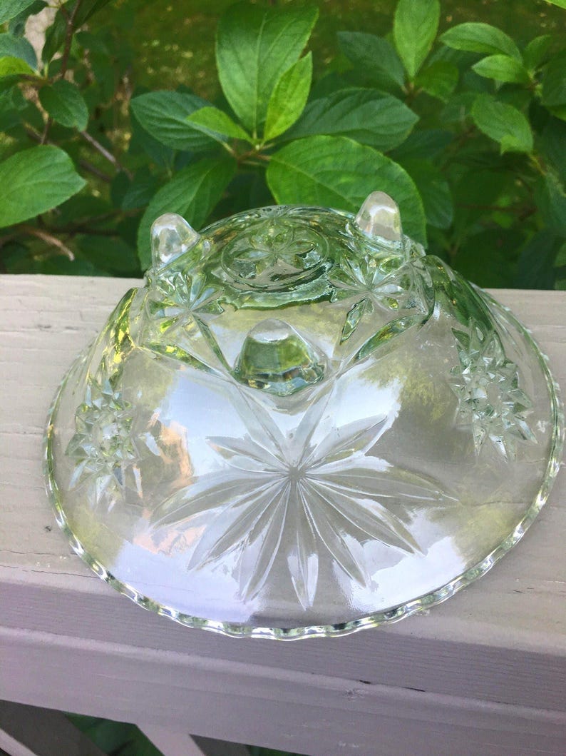 Vintage Clear Glass Star of David Serving Dish - Etsy