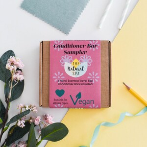 Floral Mini Conditioner Sampler - Gift Set With 4 Mini Conditioner Bars ...
