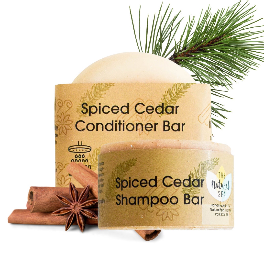 Spiced Cedar Shampoo and Conditioner Bar Set - Etsy