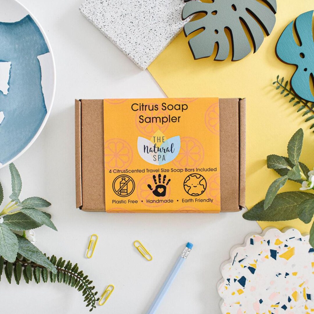 Citrus Mini Soap Trial Box – 4 Handmade Vegan Soaps With Uplifting ...