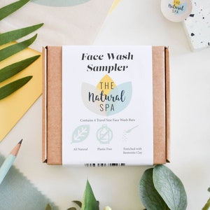 Face Wash Sampler Box 4 X 15g Mini Face Wash Bars Exfoliate Charcoal ...