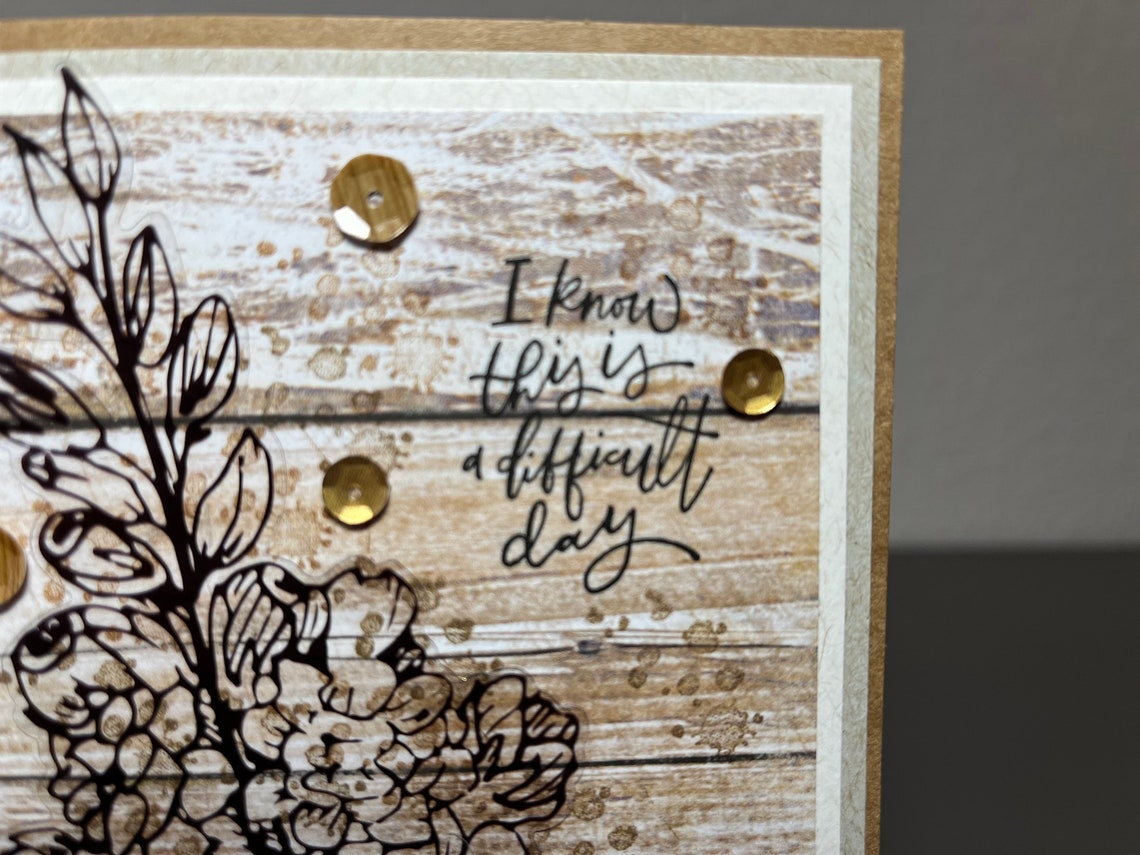 Floral Difficult Day Sympathy Greeting Card - Etsy