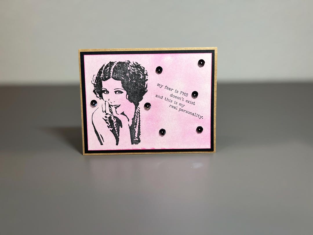 Snarky Lady PMS Humorous Just Because Greeting Card - Etsy