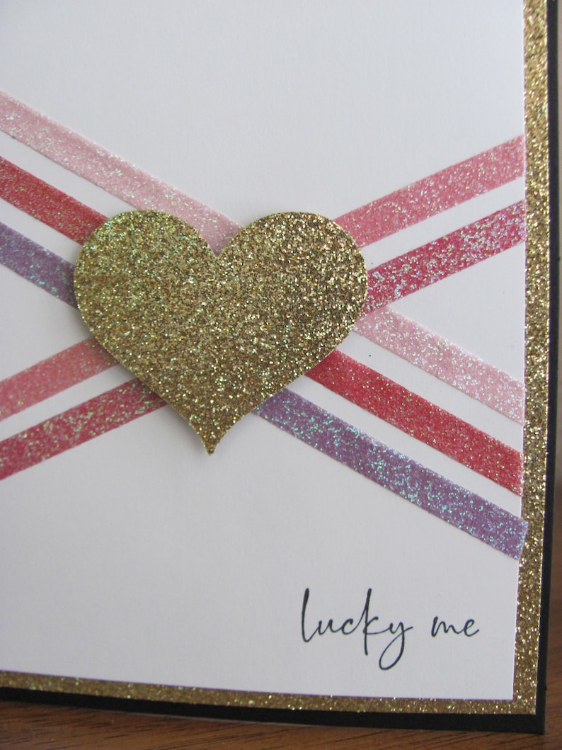 Lucky Me Heart Valentine's Day Love Greeting Card - Etsy