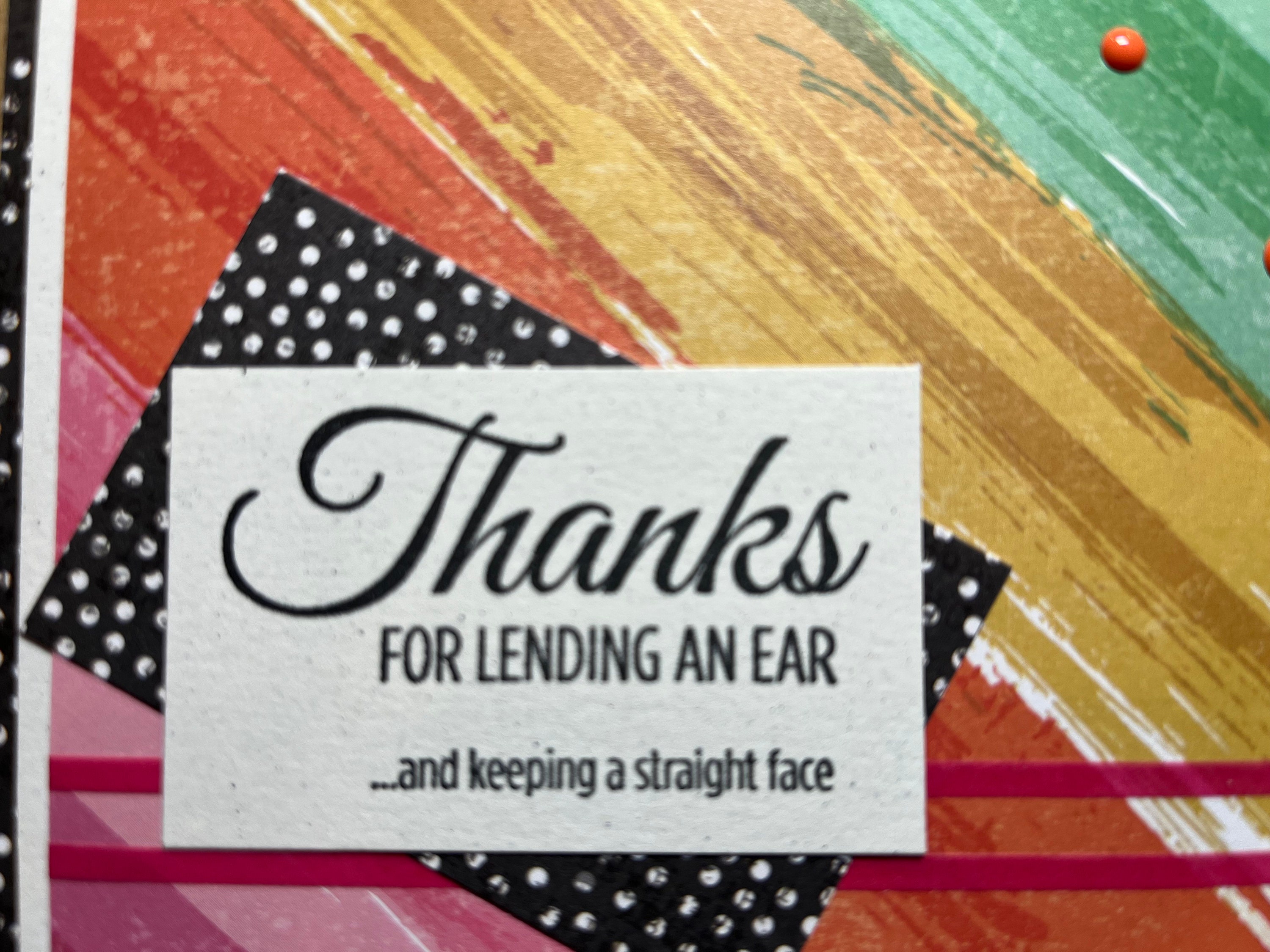 Thanks for Lending an Ear... Humorous Thank You Greeting Card - Etsy