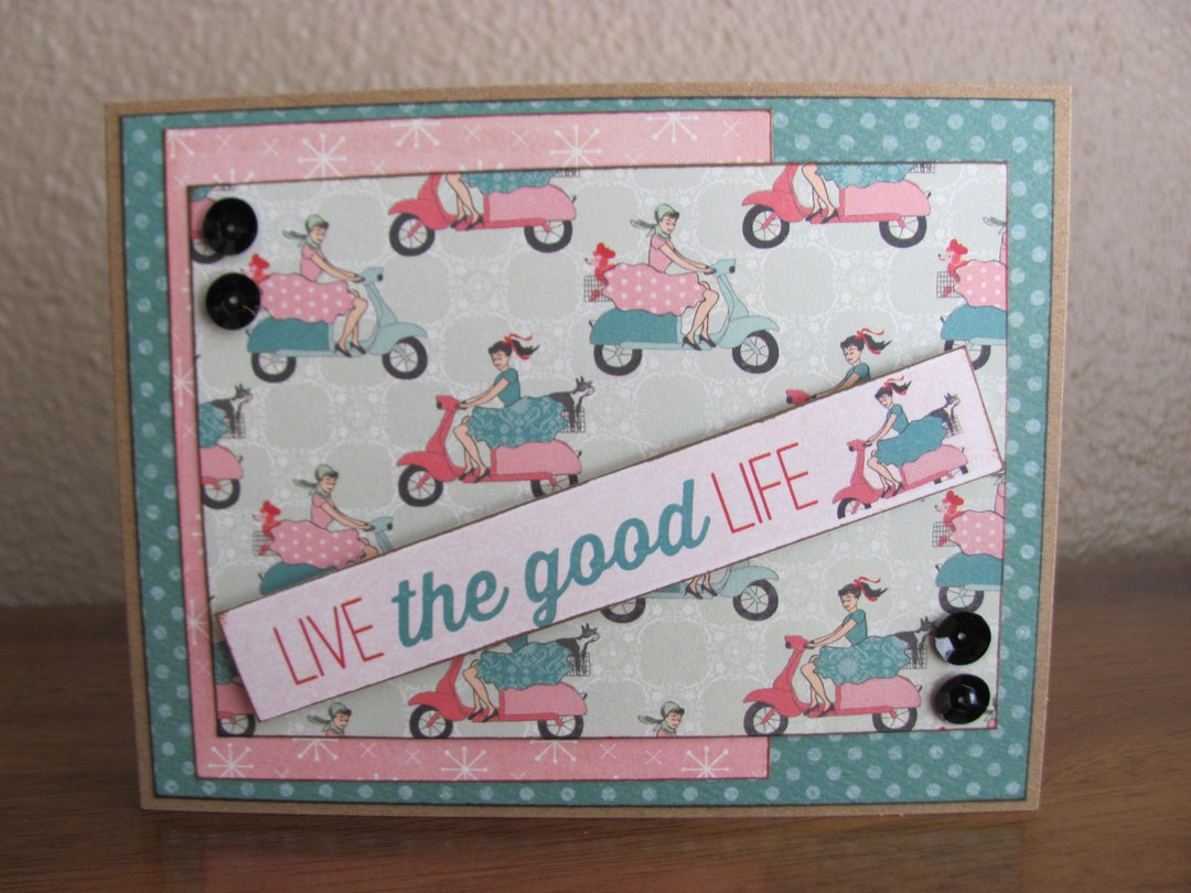 Live the Good Life Vintage Styled All Occasion Greeting Card - Etsy