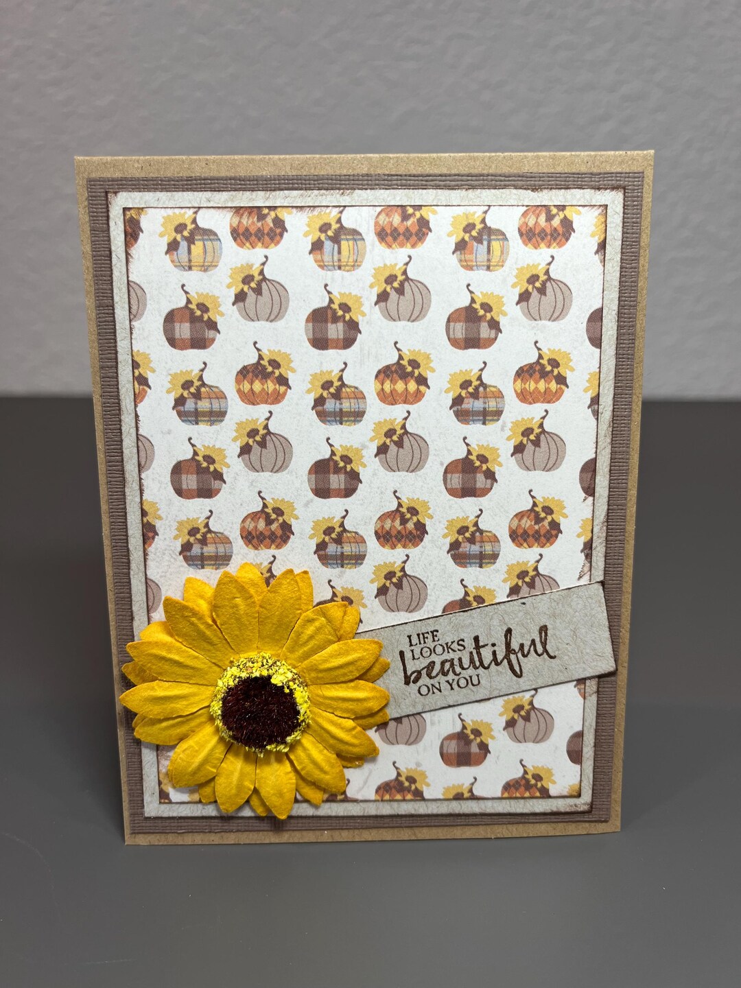 Fall "life Looks Beautiful on You" Happy Birthday Greeting Card - Etsy