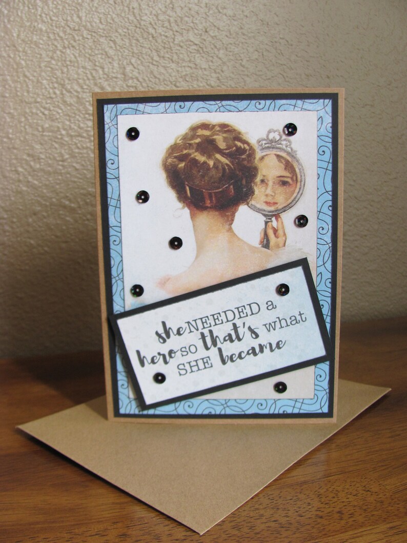 She Needed a Hero... Encouragement Greeting Card | Etsy