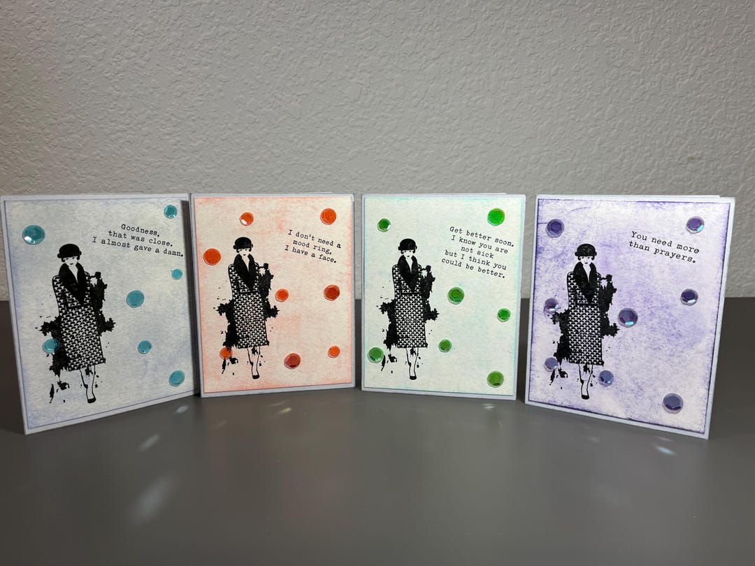 Snarky Ladies Humorous Friendship Greeting Card Set Style 6- Set of ...