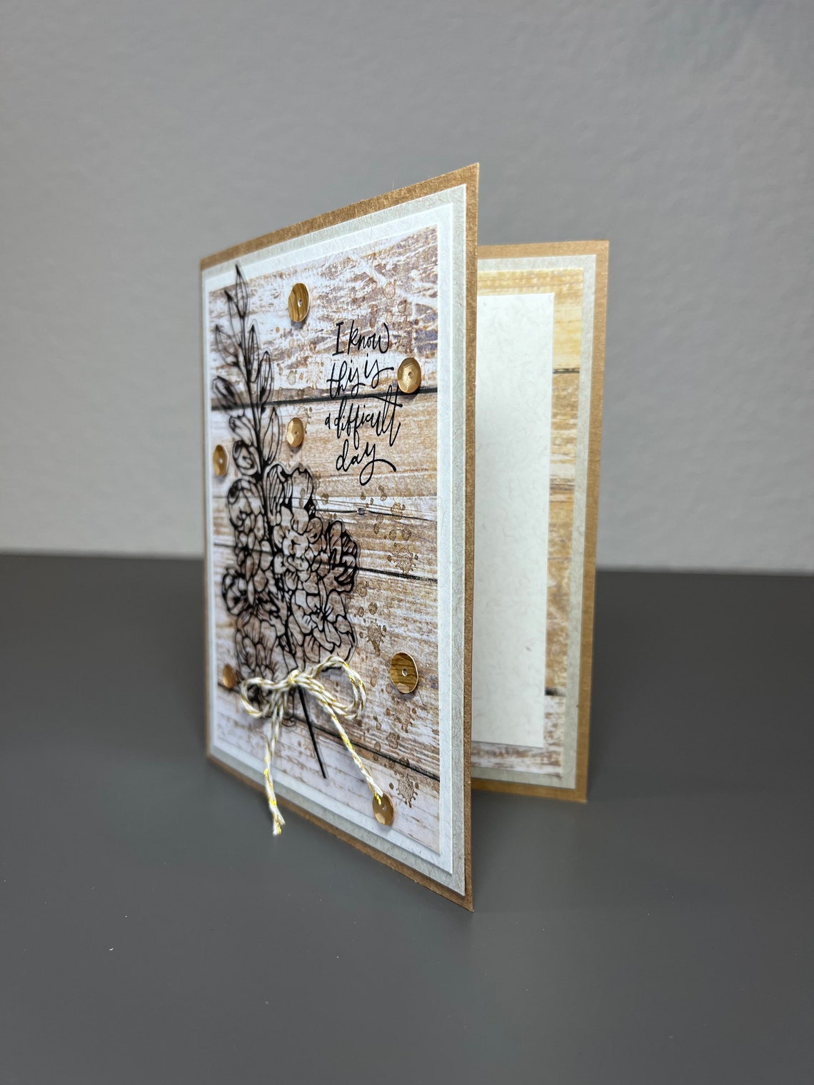Floral Difficult Day Sympathy Greeting Card - Etsy
