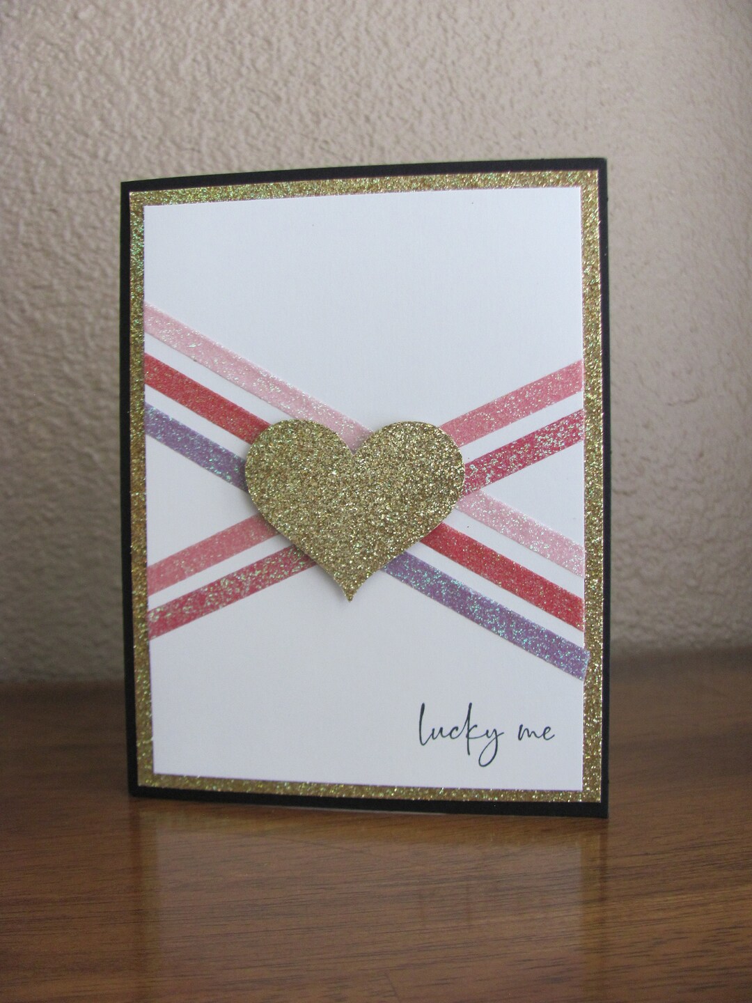 Lucky Me Heart Valentine's Day Love Greeting Card - Etsy