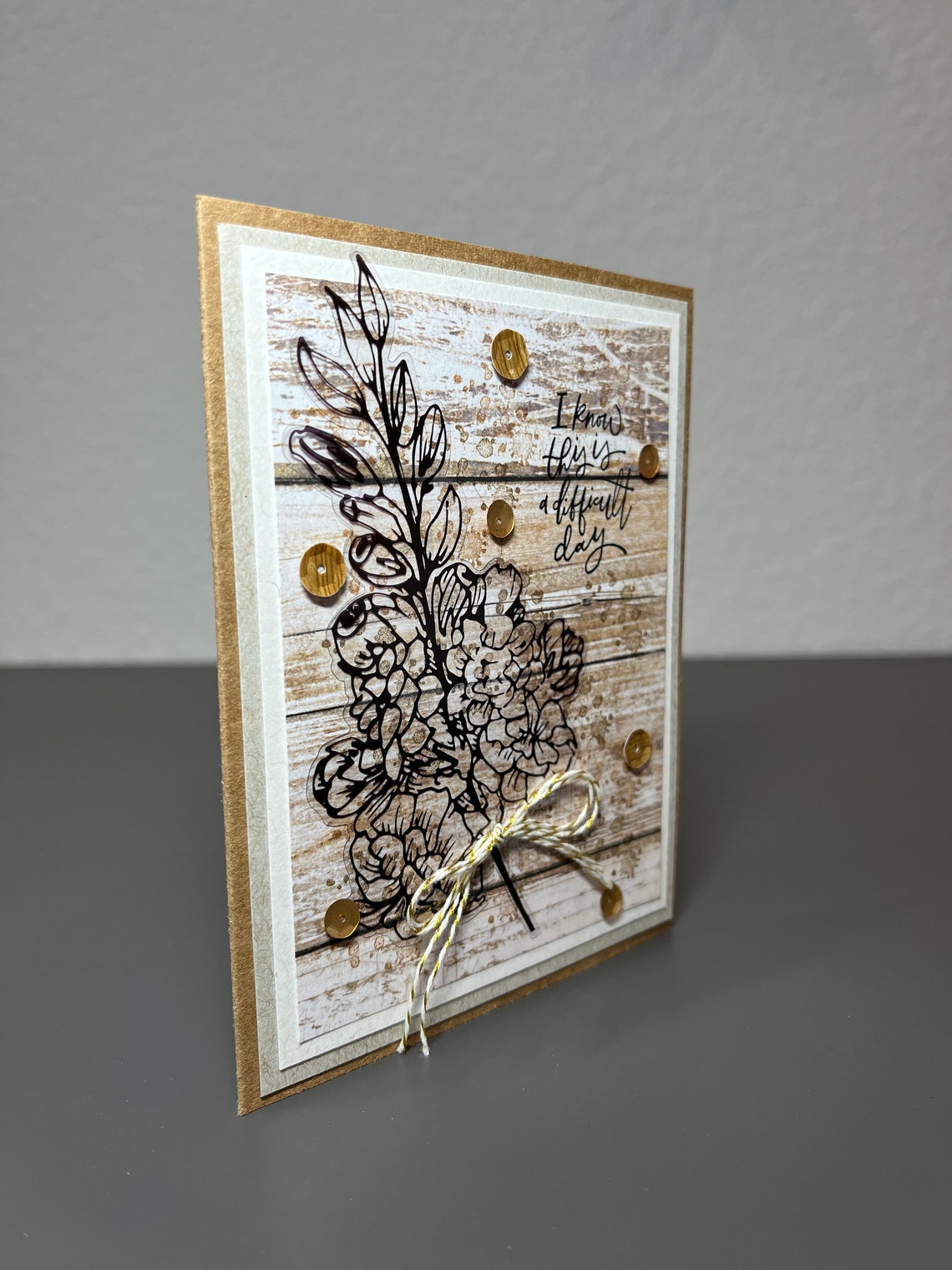 Floral Difficult Day Sympathy Greeting Card - Etsy