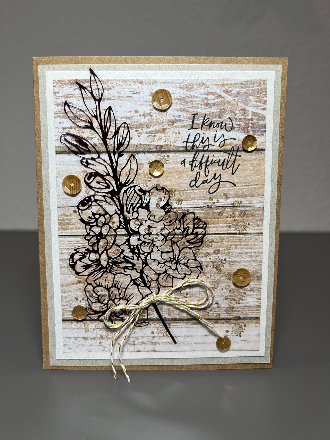 Floral Difficult Day Sympathy Greeting Card - Etsy