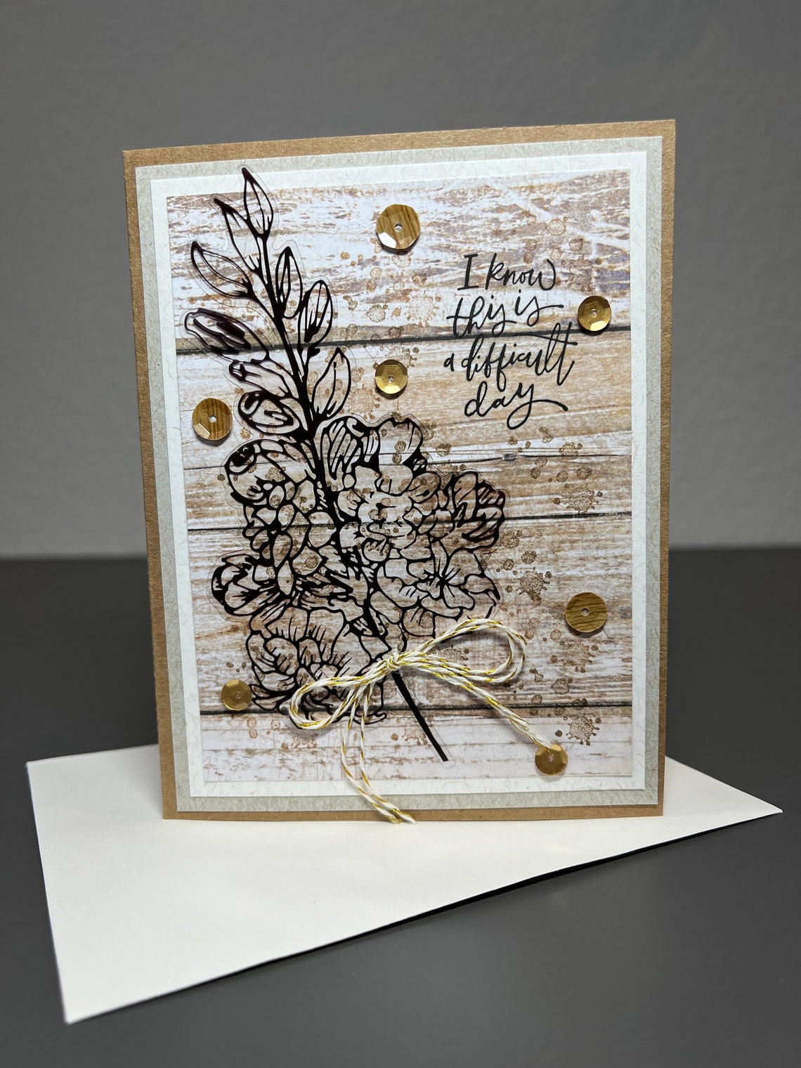 Floral Difficult Day Sympathy Greeting Card - Etsy